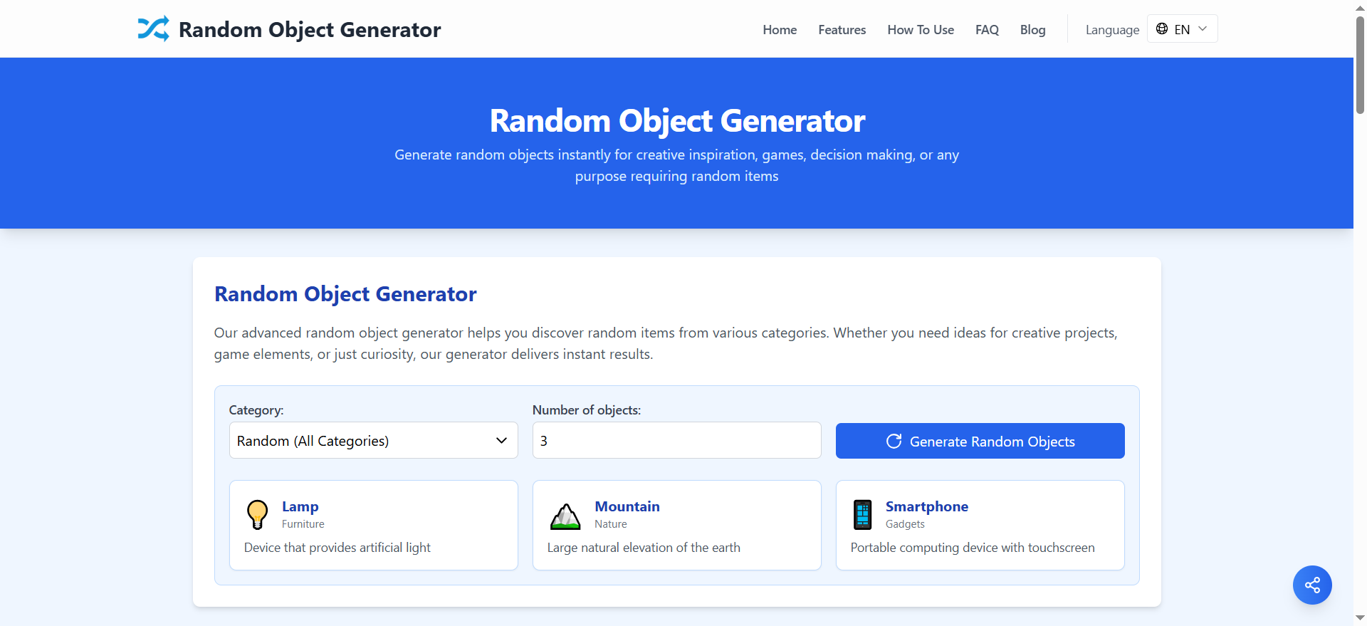 Buildings Category | Random Object Generator